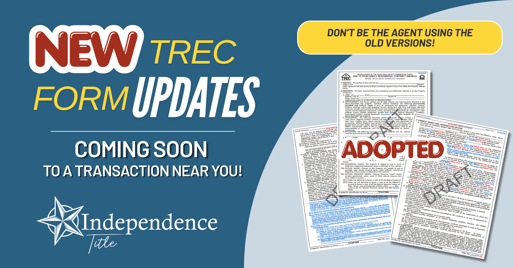 TREC Contract Updates 2026: What Texas Real Estate Agents Need to Know