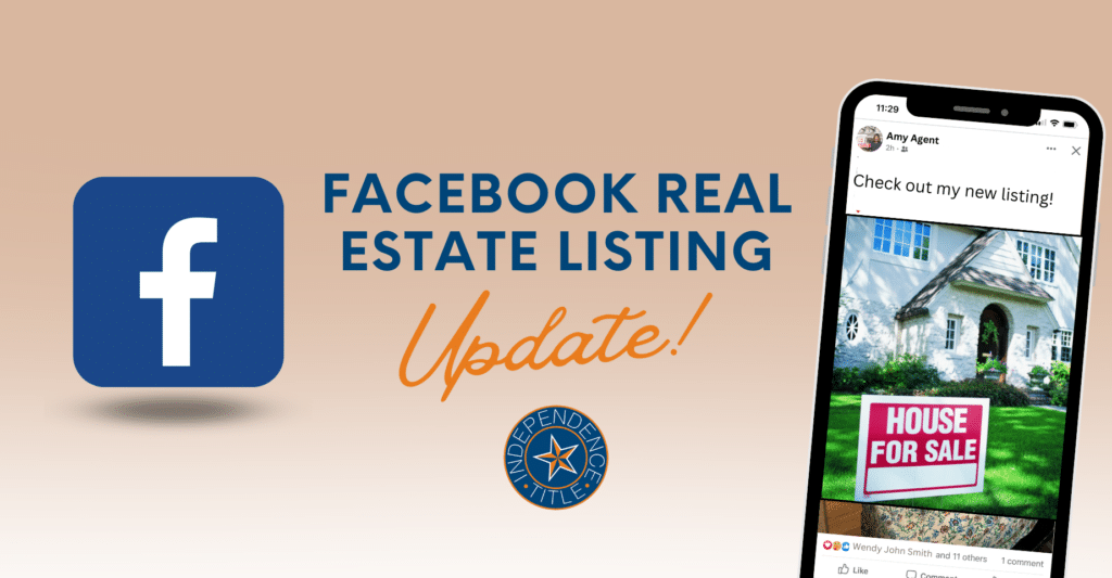 Facebook Real Estate Listing Update! - Independence Title